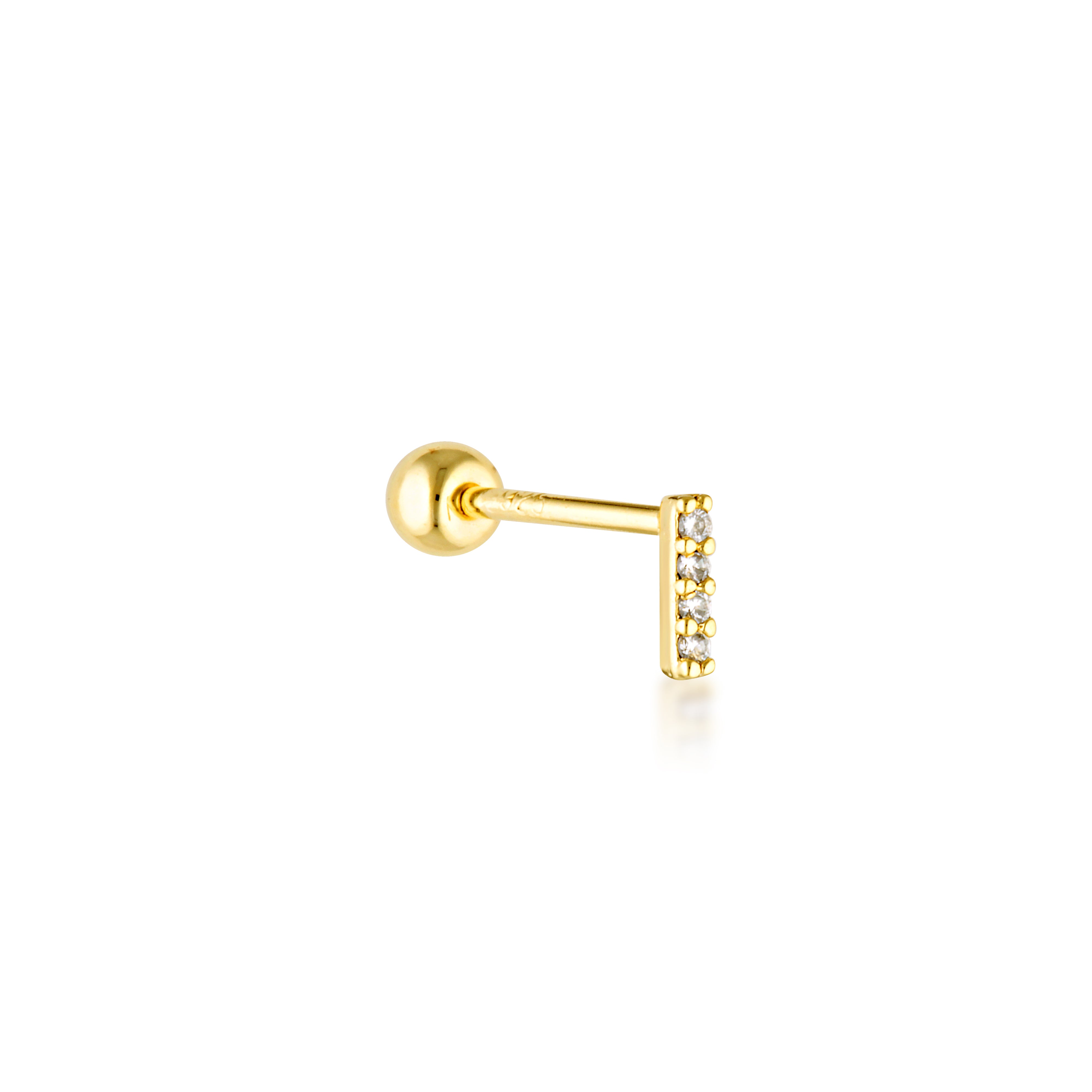 Cubic Bar Screw Ball Back Piercing – Alrok